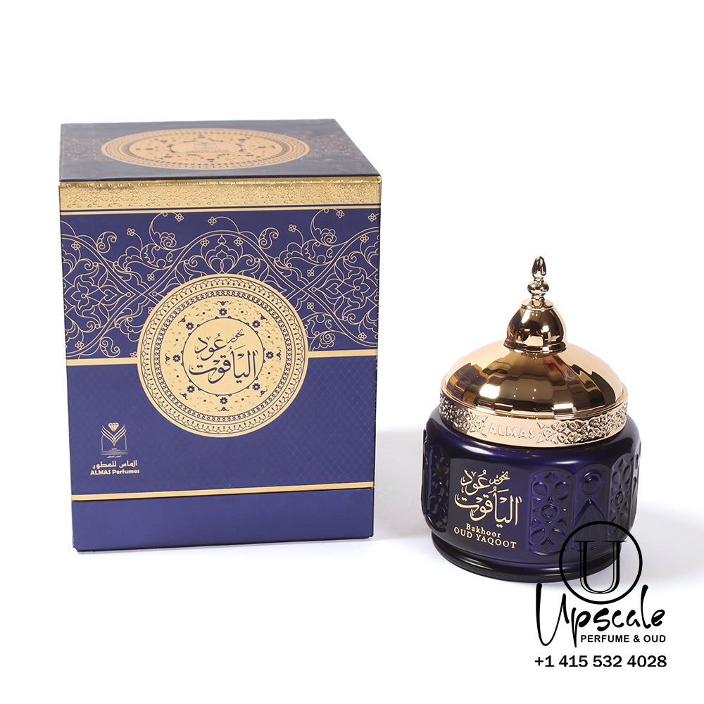Incense Oud Al-Yaqoo (Oud of Ruby)50G comes in a gorgeously polished t ...